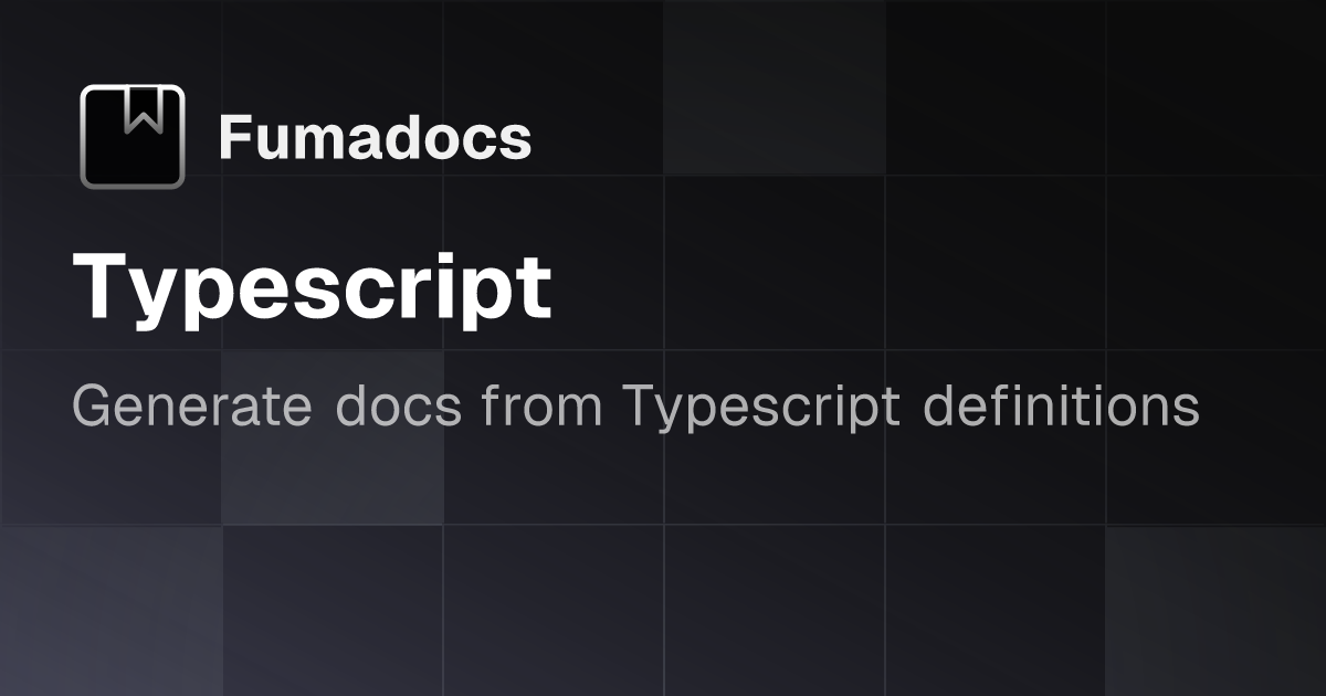 Typescript | Fumadocs